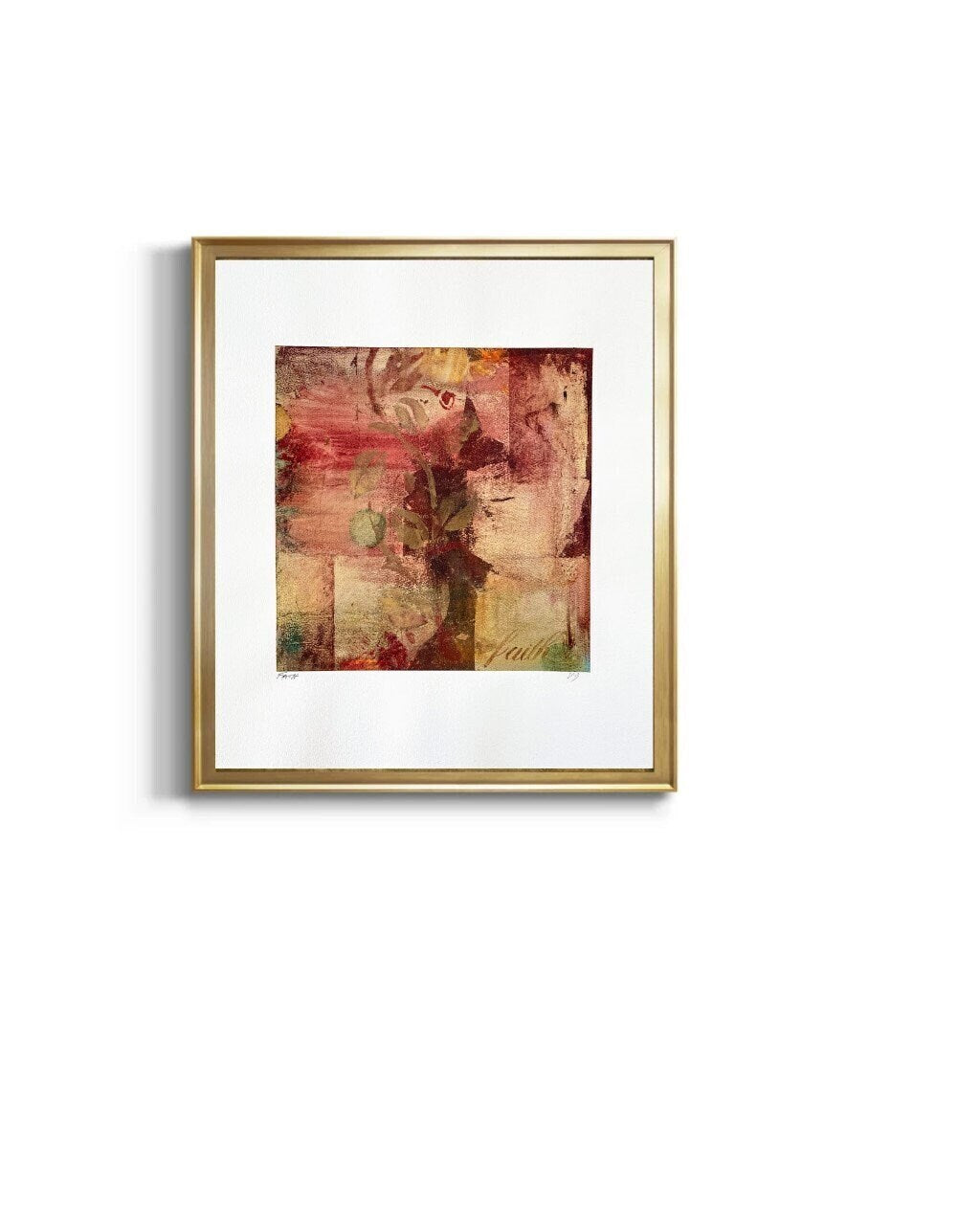Faith Abstract Painting | One-Of-A-kind | Gallery Wall Art | Gold Leaf ...